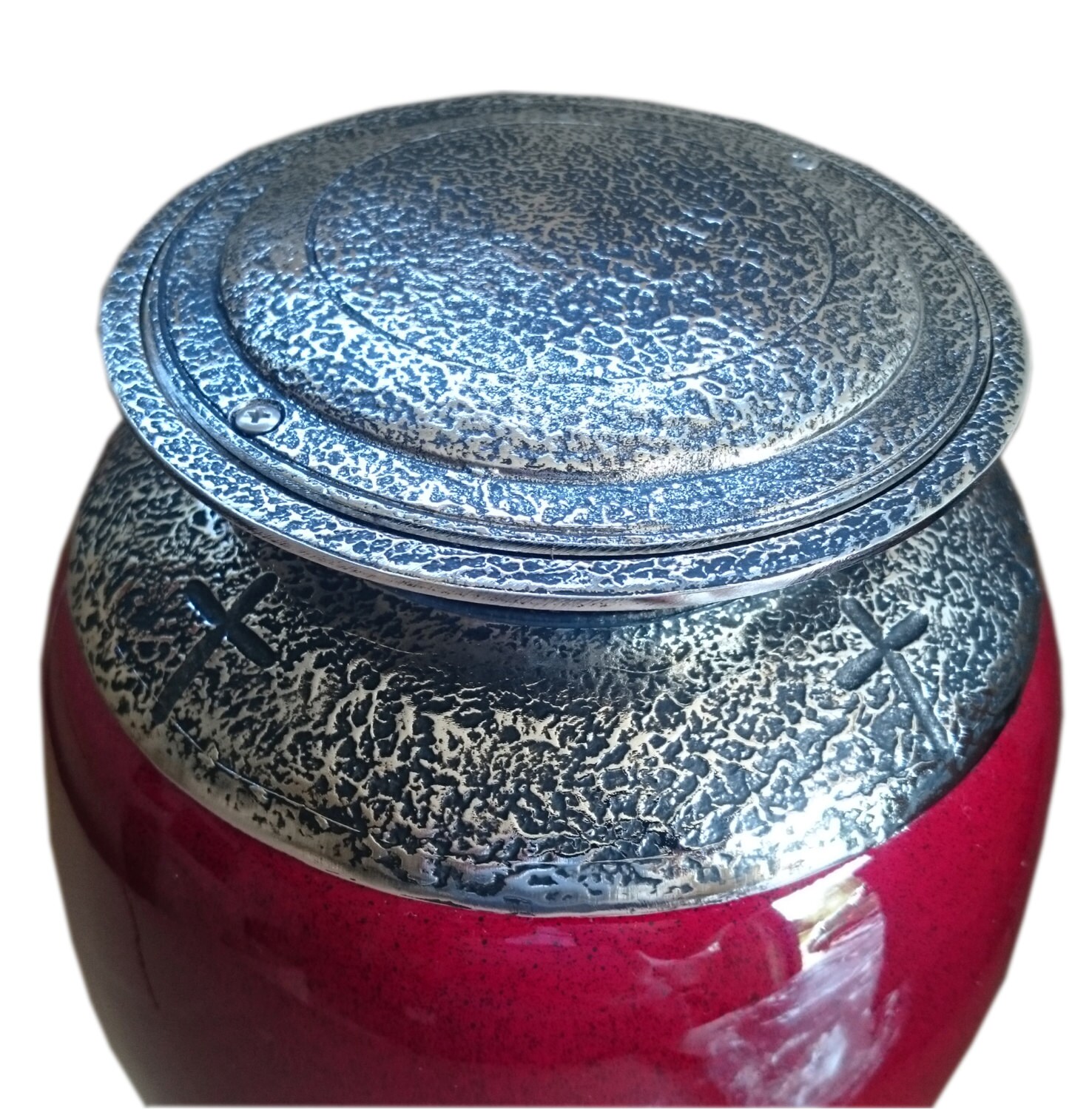 Exclusive Beautiful Glass Cremation Urn- Red Funeral Urn for Ashes ...
