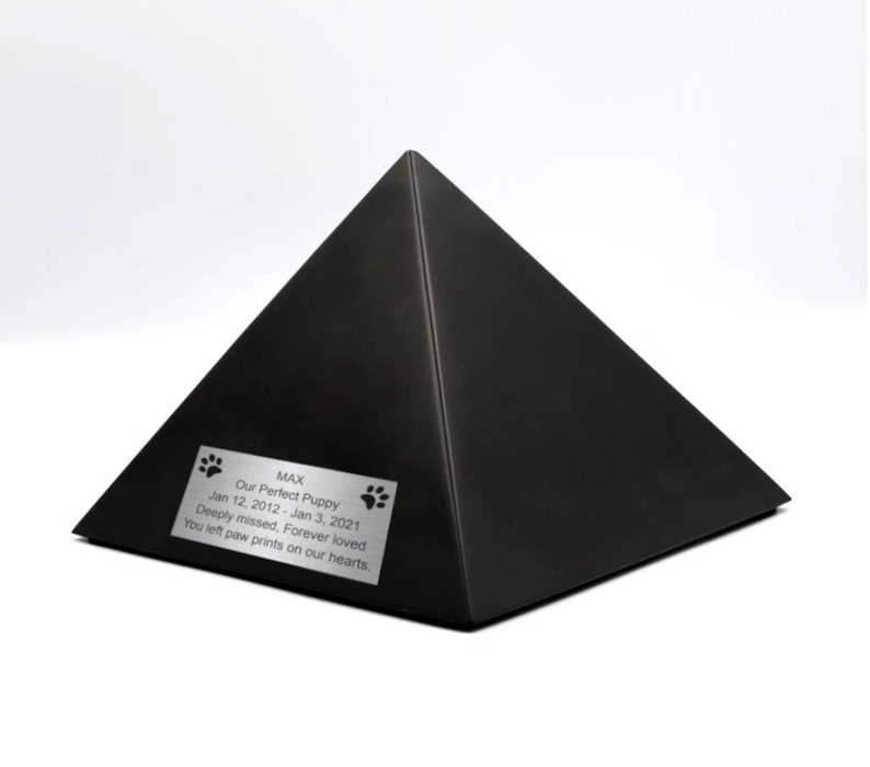 Black Urn in the Shape of Pyramid Small Black Creamtion Urn - Etsy
