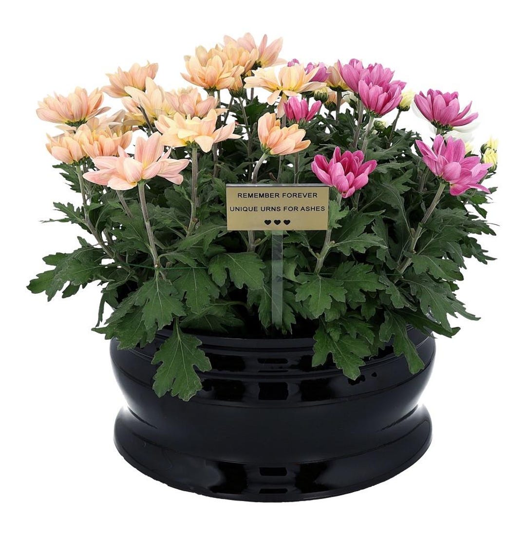 Memorial Grave Bowl – Stone-look Cemetery Planter With Optional Plaque ...