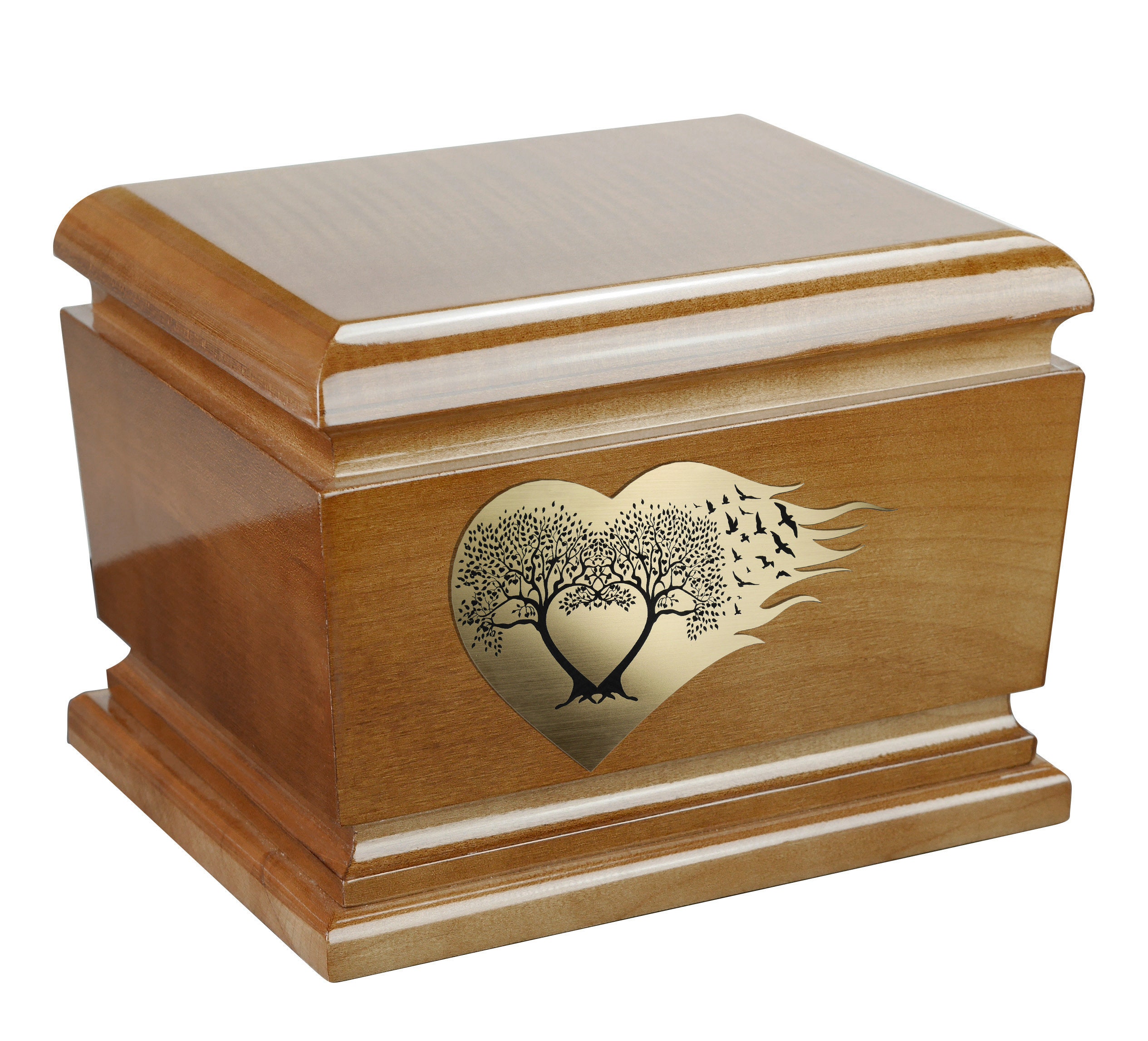 Tree of Life Solid Wood Casket human Funeral Ashes Urn for - Etsy UK