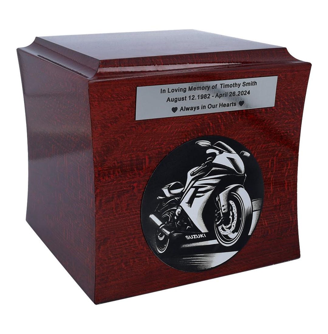 Motorcycle Cremation Urn Motorcyclist Funeral Urn Biker-themed Urn Urn ...