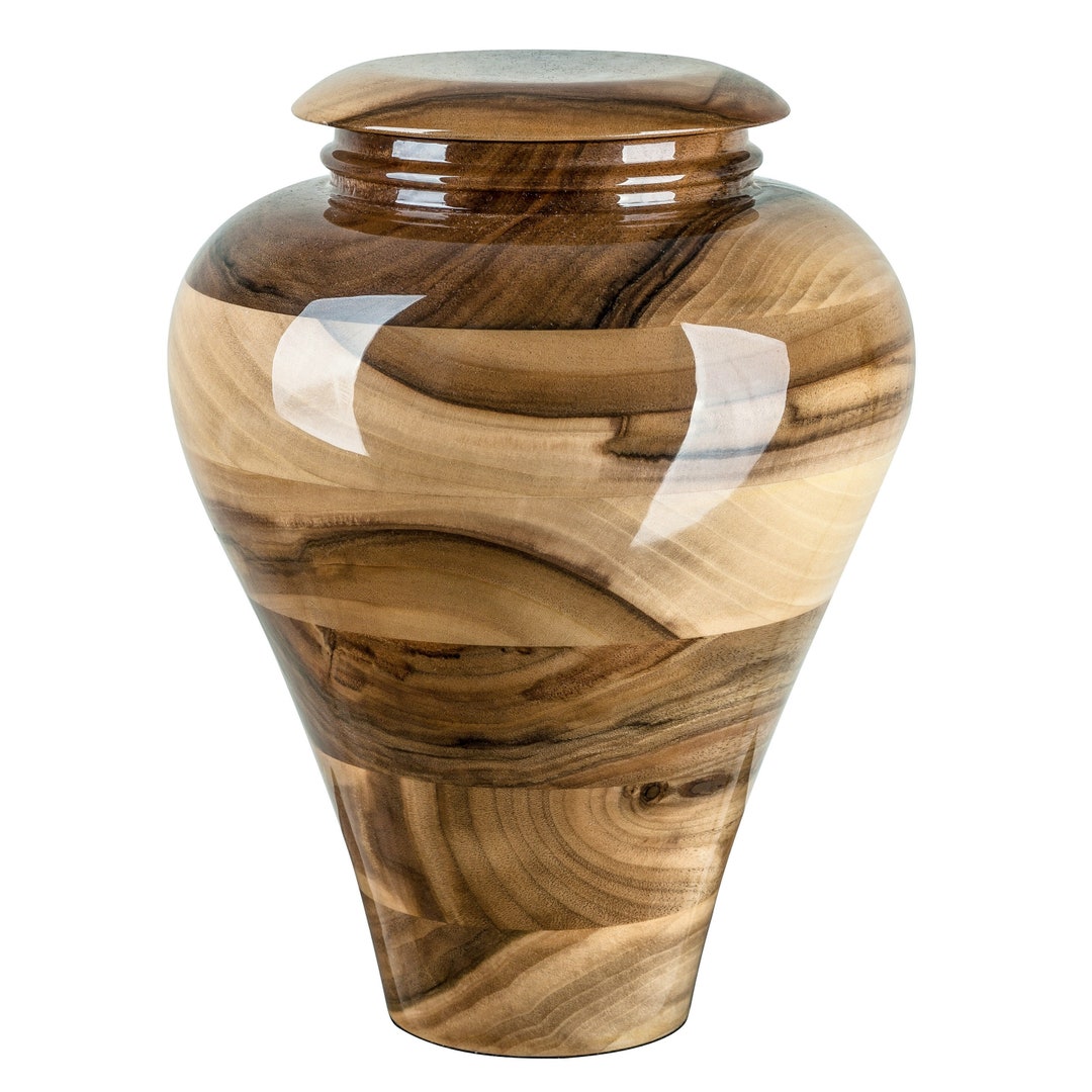 Stunning and Very Special Hand Turned Wooden Cremation Funeral Urn for ...