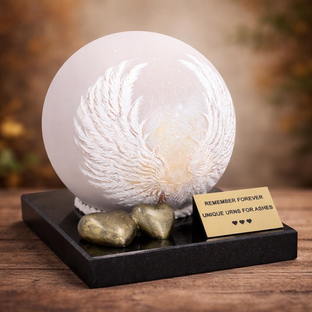 Cremation Urn, Angel Wings Urn, Artistic Urn, Human Ashes Urn ...