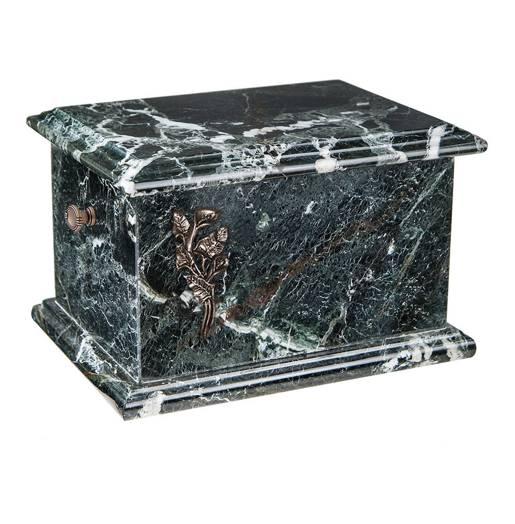 Stone Casket Natural Black Onyx Casket Cremation Ashes Urn for Adult ...