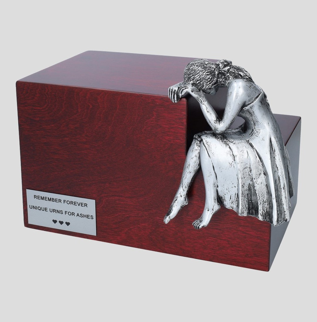 Unique Artistic Urn Weeping Women Personalize Casket for Human Ashes ...