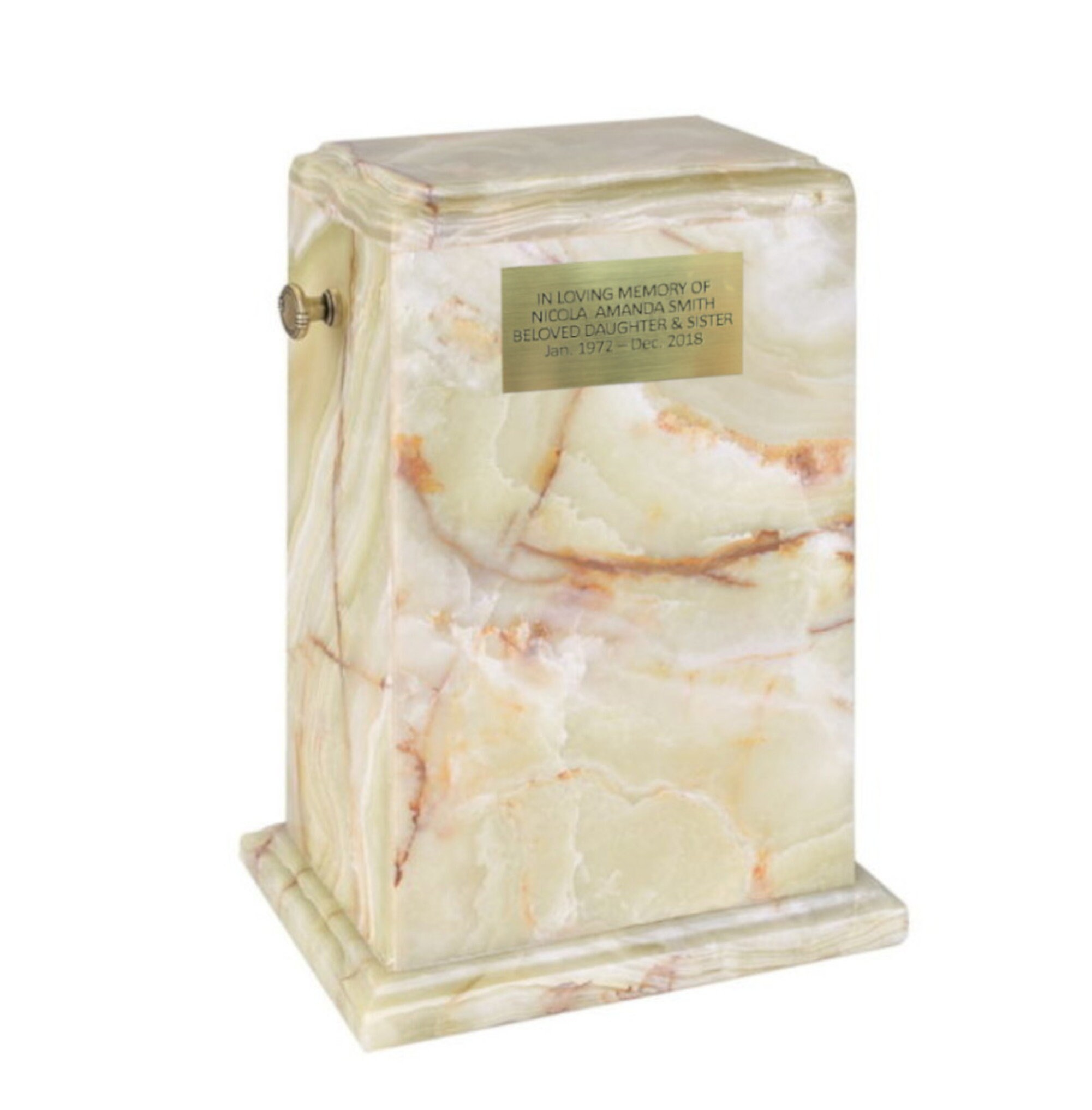 Stone Casket Natural Onyx Cremation Ashes Memorial Funeral Urn - Etsy UK