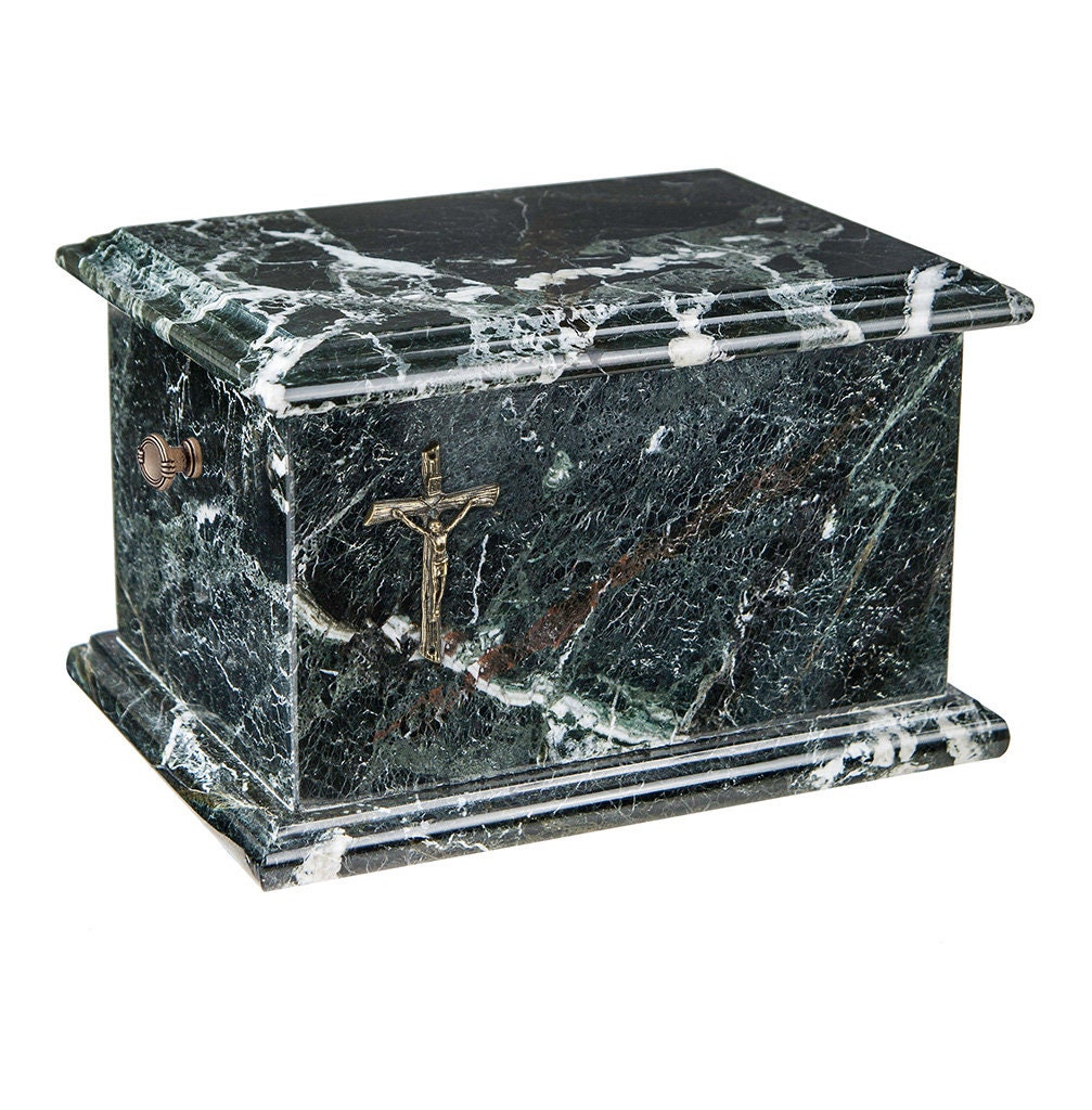 Stone Casket Natural Black Onyx Casket Cremation Ashes Urn for Adult ...