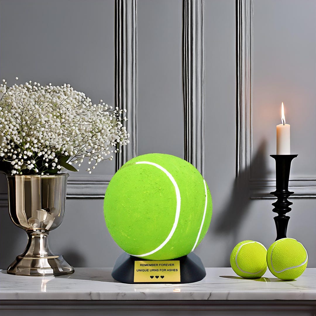 Cremation Urn Like a Tennis Ball Sport Urn for Player or Fan Memorial ...