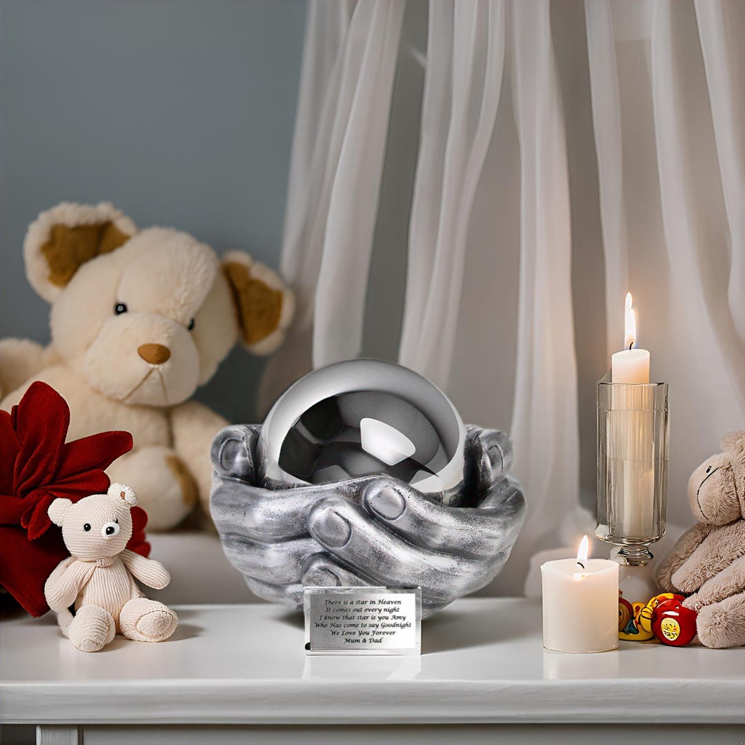 Angel Unique Child Cremation Urn Handmade Stainless Steel Cremate Urn ...