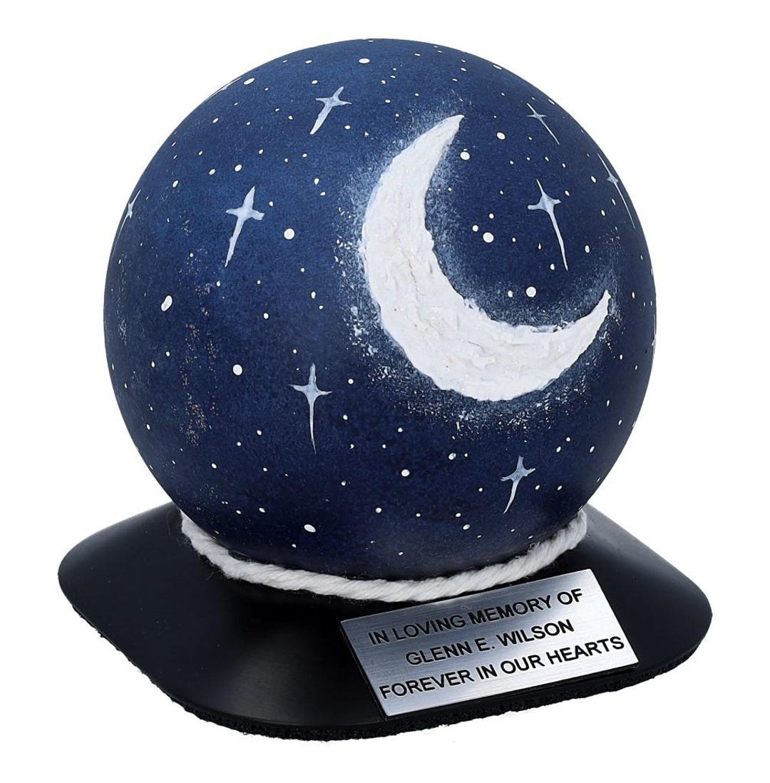 Keepsake With Moon and Stars Mini Urn for Part of Ashes Memorial Small ...