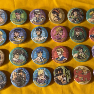 Button Pins Inspired by Jojo's Bizarre Adventure! Homemade! 32mm - Etsy