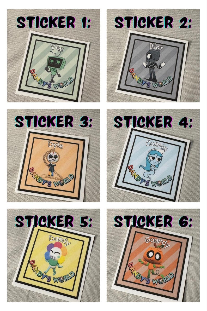 Second Set of Homemade Dandy’s World Inspired Stickers! - Etsy