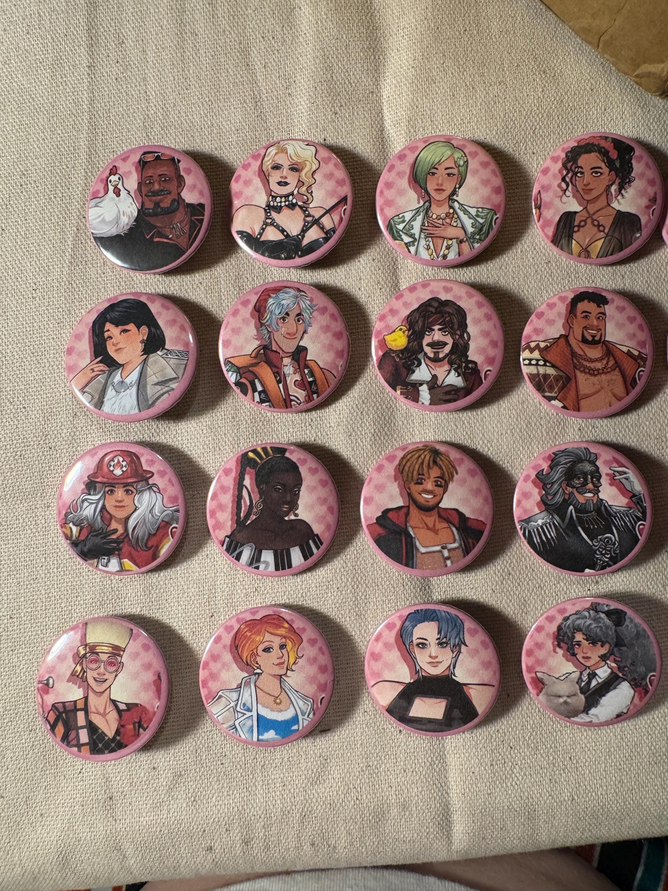 EVEN MORE! Button Pins Inspired by Date Everything! Homemade! 32mm - Etsy