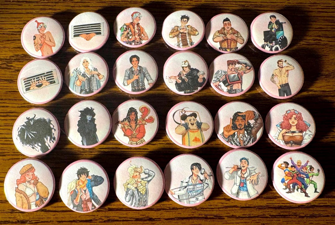 Cute! Button Pins Inspired by Date Everything! Homemade! 32mm - Etsy