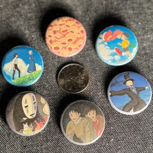 Button Pins Inspired by Studio Ghibli! Homemade! 32mm - Etsy