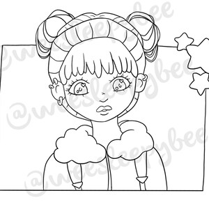 Quirky Girls ~ Printable Colouring Page. Cute Character Sketches ...