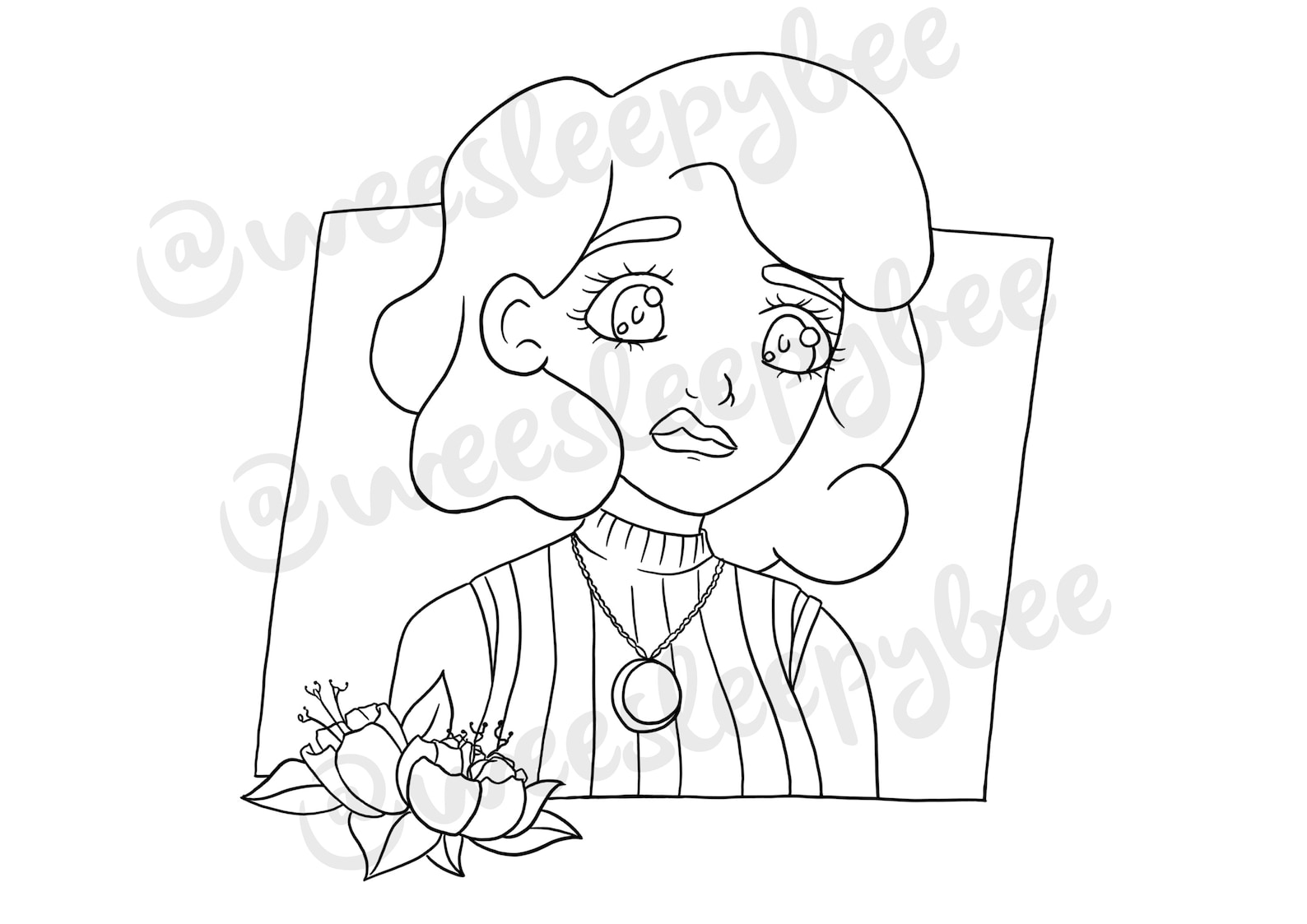 Quirky Girls ~ Printable Colouring Page. Cute Character Sketches ...