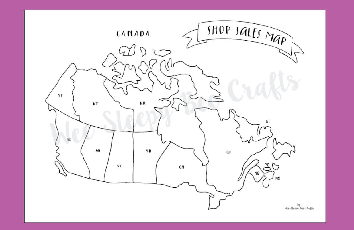 Canada Map Coloring Page