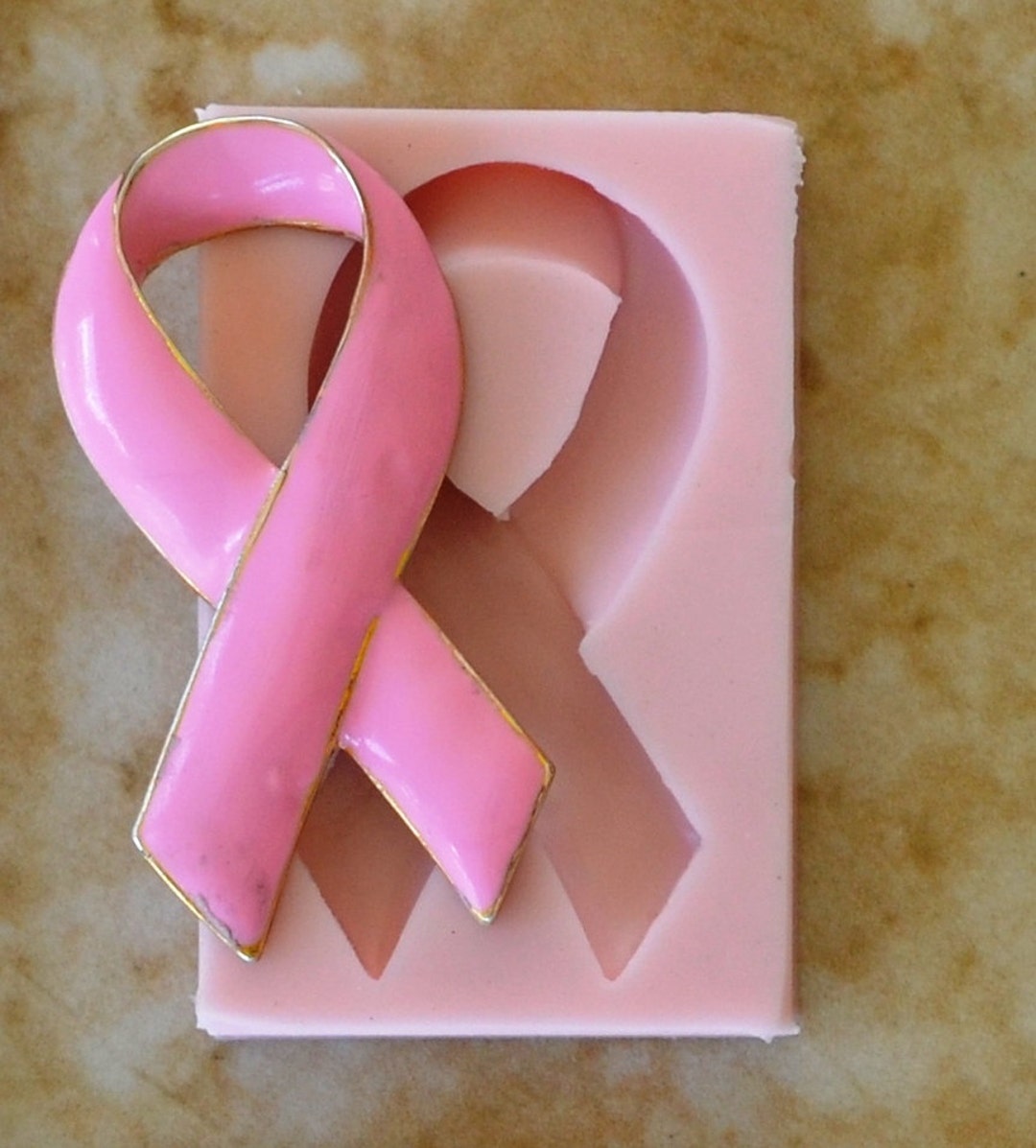 Pink Ribbon Silicone Mold Jewelry Resin Clay Pendant - Etsy