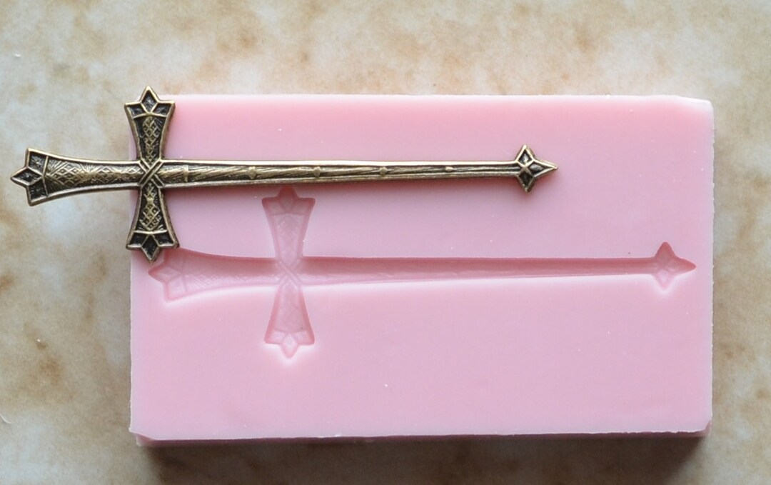 MEDIEVAL SWORD Silicone Mold, Jewelry, Resin, Clay, Pendant, Necklace ...