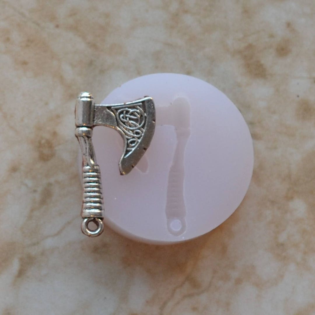 Viking Axe Silicone Mold, Jewelry, Resin, Clay, Pendant, Necklace, Hung ...