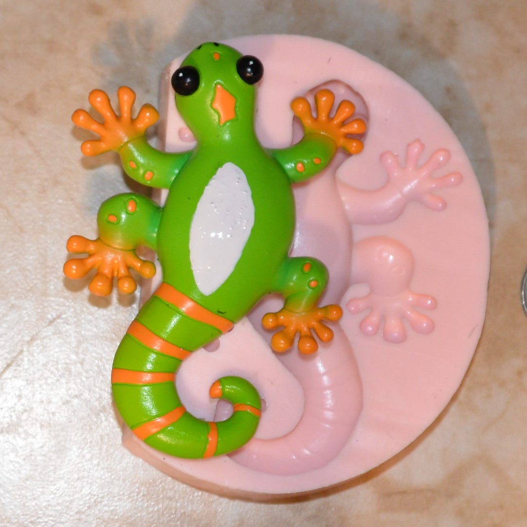 Gecko Lizard Silicone Mold, Animal Silicone Mold, Resin, Clay, Epoxy ...