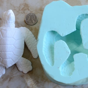 Turtle Silicone Mold, Resin Turtle Mold, Clay Turtle Mold, Epoxy Turtle ...