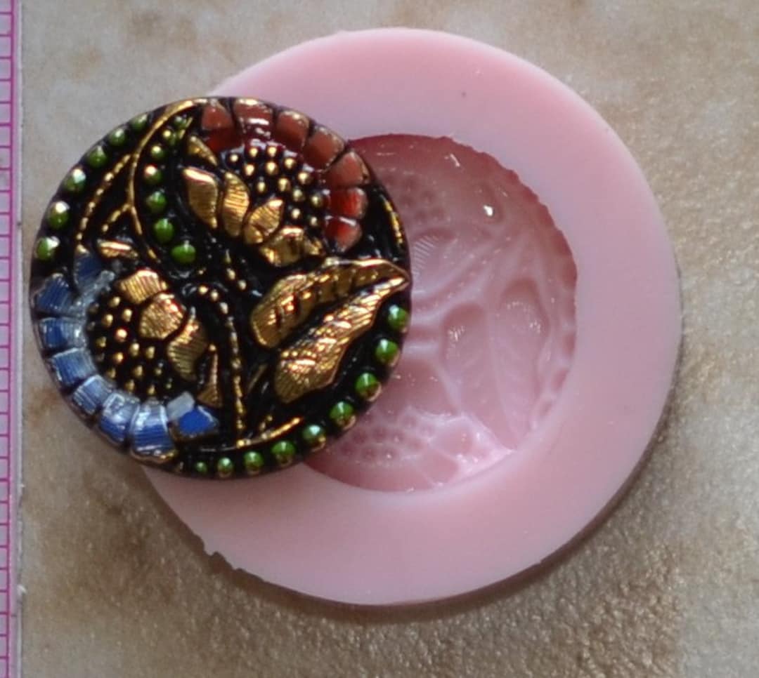 Bavarian Buttons Silicone Mold, Jewelry, Resin, Clay, Pendant, Necklace ...