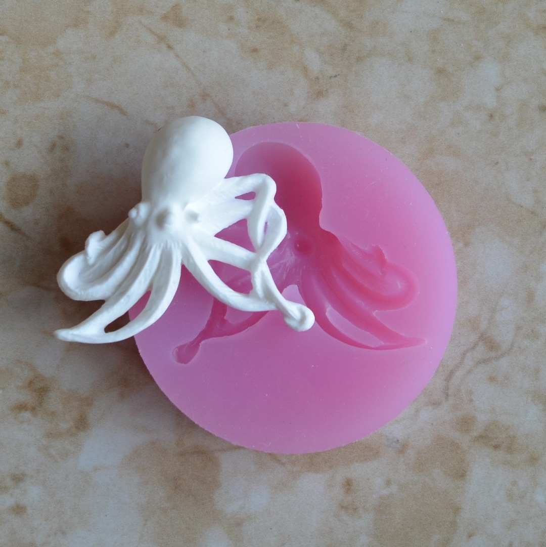 Octopus Silicone Mold, Octopus, Resin Octopus Mold, Clay Octopus Mold ...
