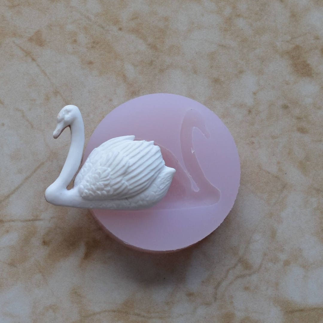 Swan Left Facing Silicone Mold, Birds, Resin Birds Mold, Clay, Epoxy ...