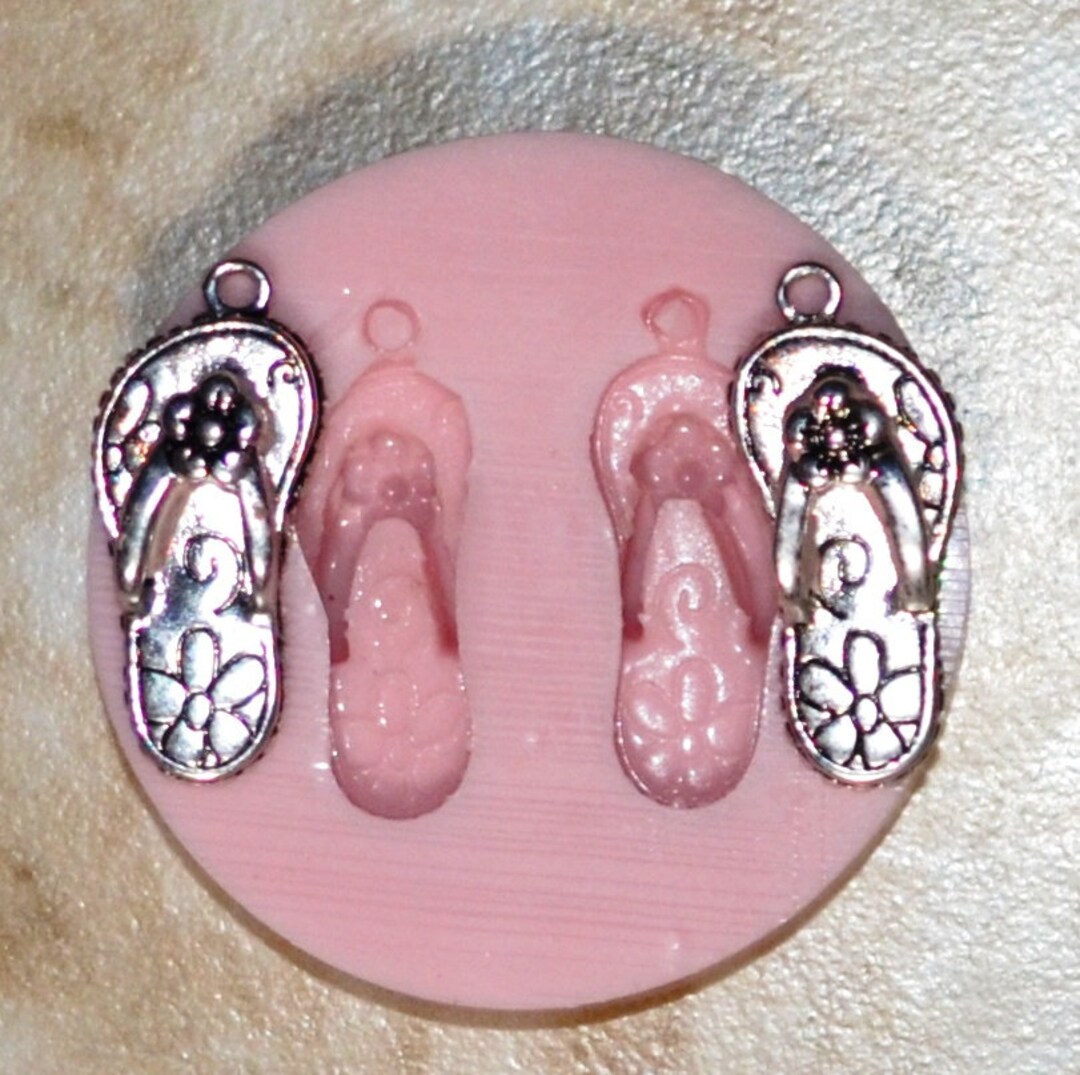 Flip Flops Silicone Mold for Jewelry, Resin, Clay, Pendant, Necklace ...
