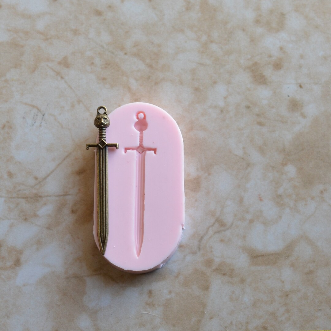 MEDIEVAL SWORD Silicone Mold, Jewelry, Resin, Clay, Pendant, Necklace ...