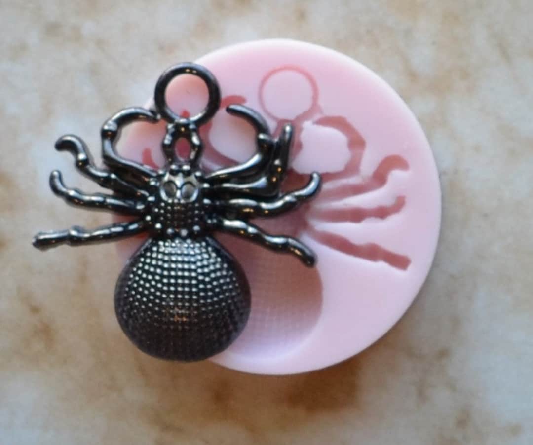Spider Flexible Silicone Mold, Spider, Molds, Arthropods, Resin Spider ...