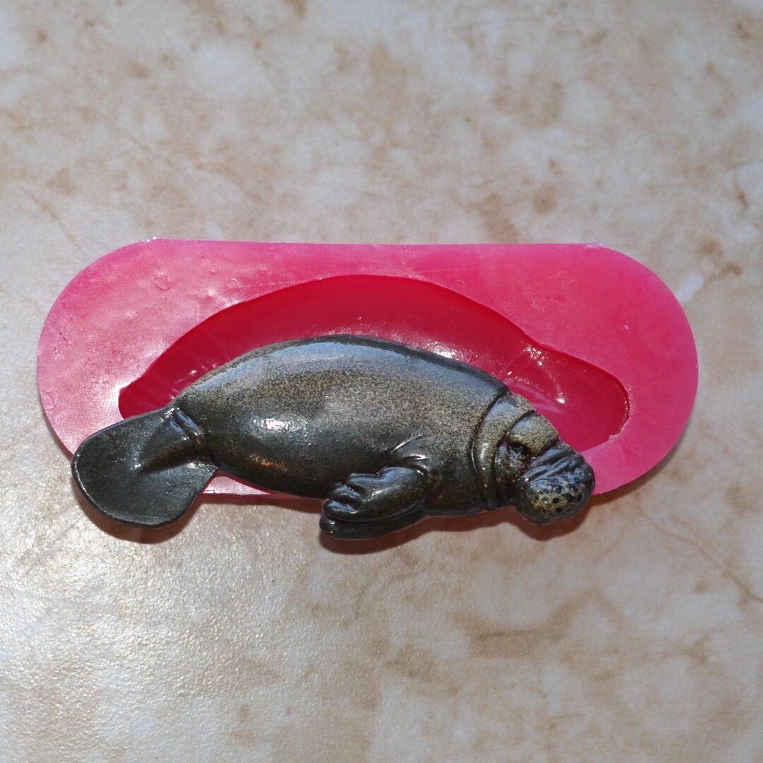 Manatee Silicone Mold, Animal Silicone Mold, Resin, Clay, Epoxy, Food ...