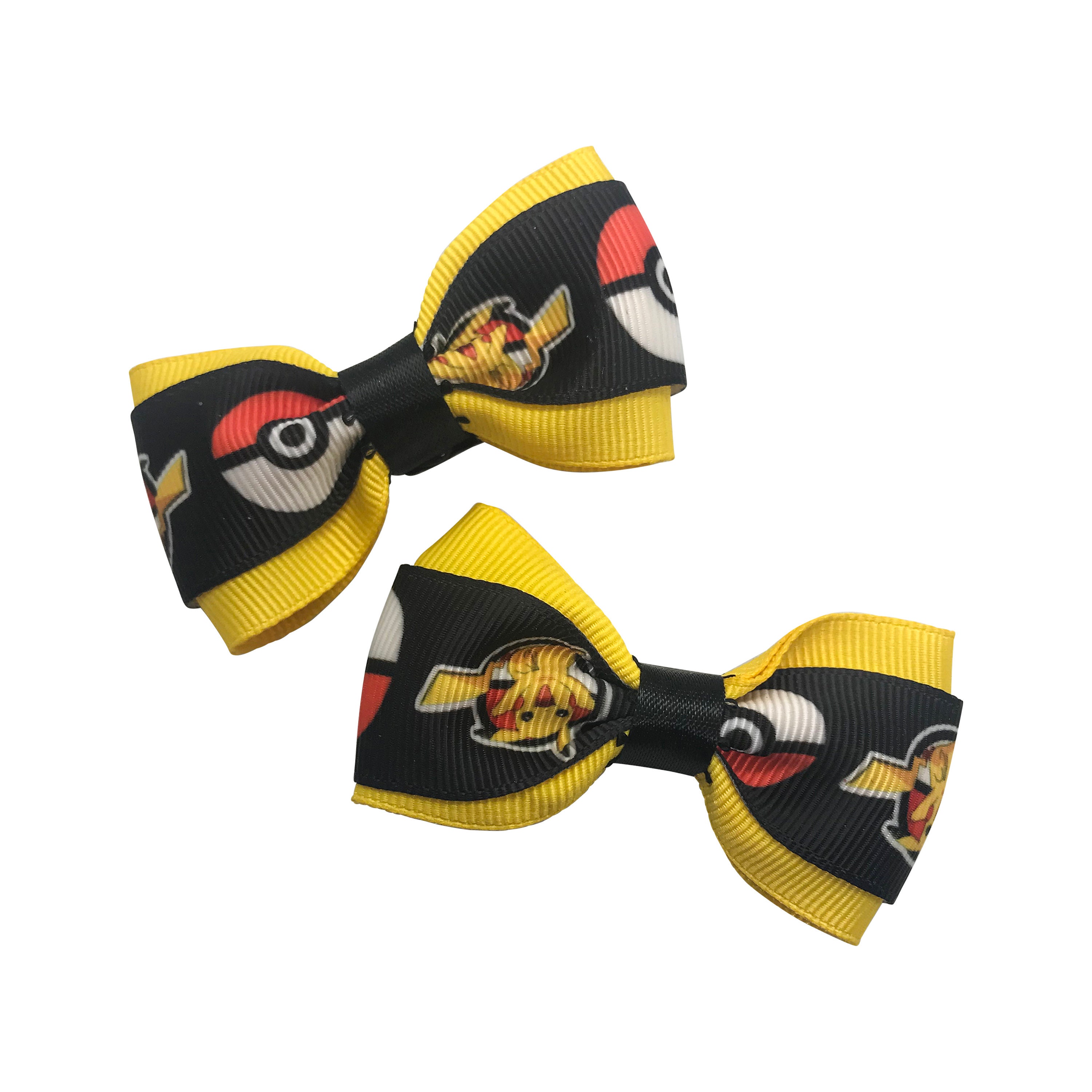 Amine Pokemon Pikachu Pigtail Bow Set Hair Bows for Girls | Etsy