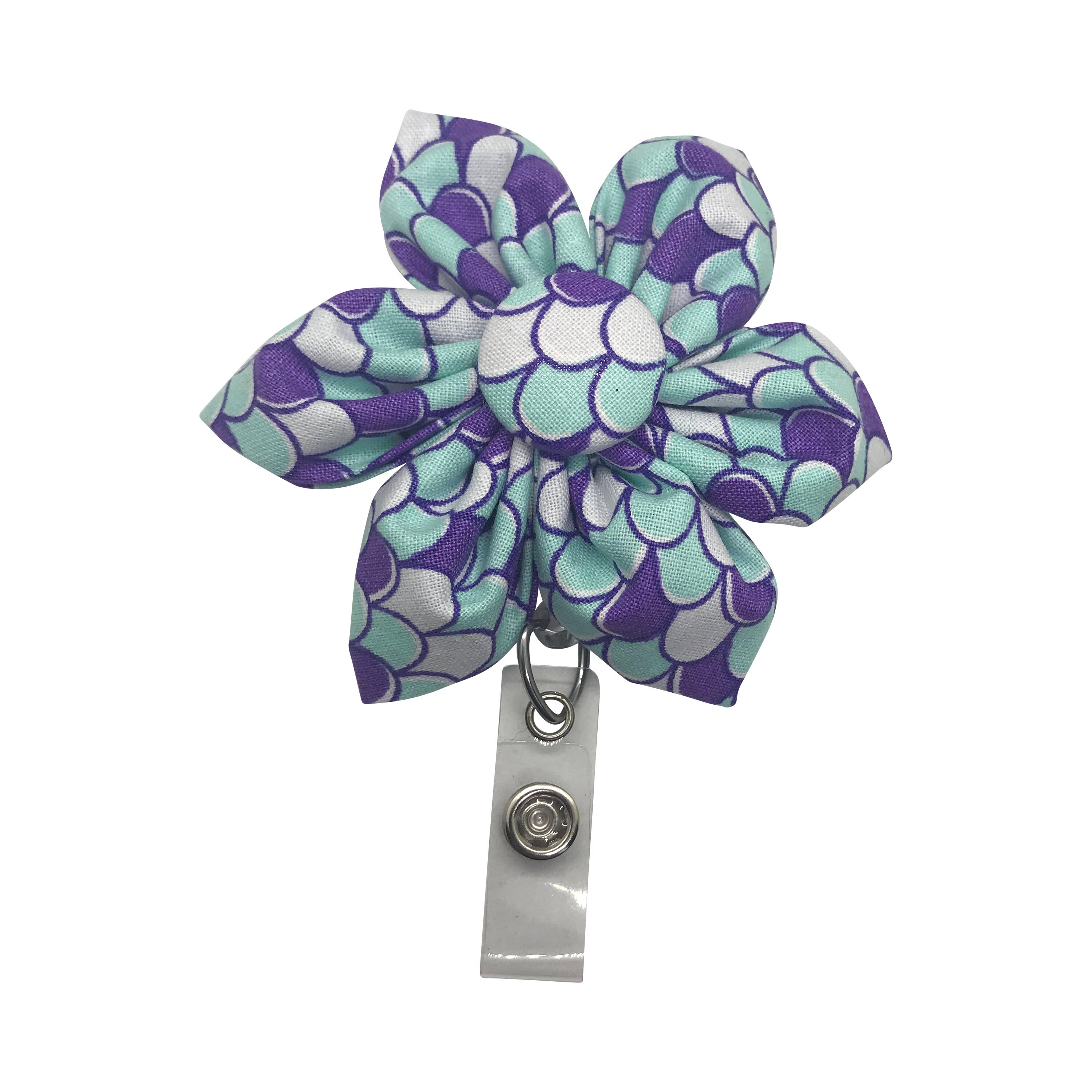Retractable Flower Name Badge Reel ID Holder | Etsy
