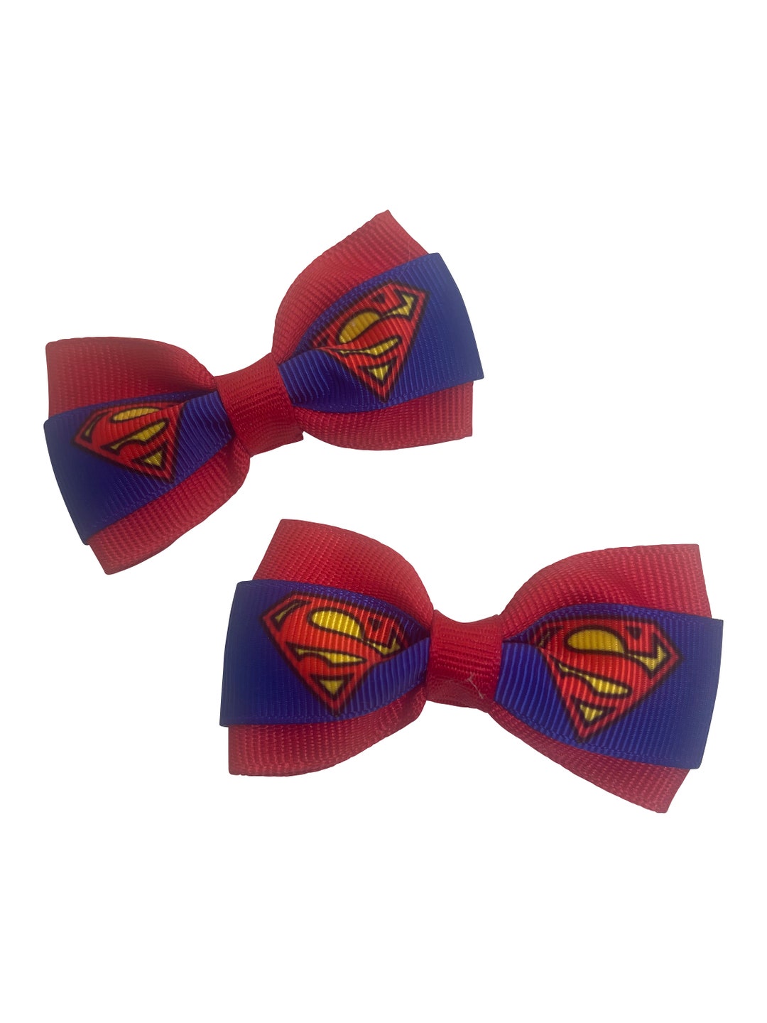 Superman Bow, Superman Bow Set, Hair Bows for Girls, Little Girl Bows ...