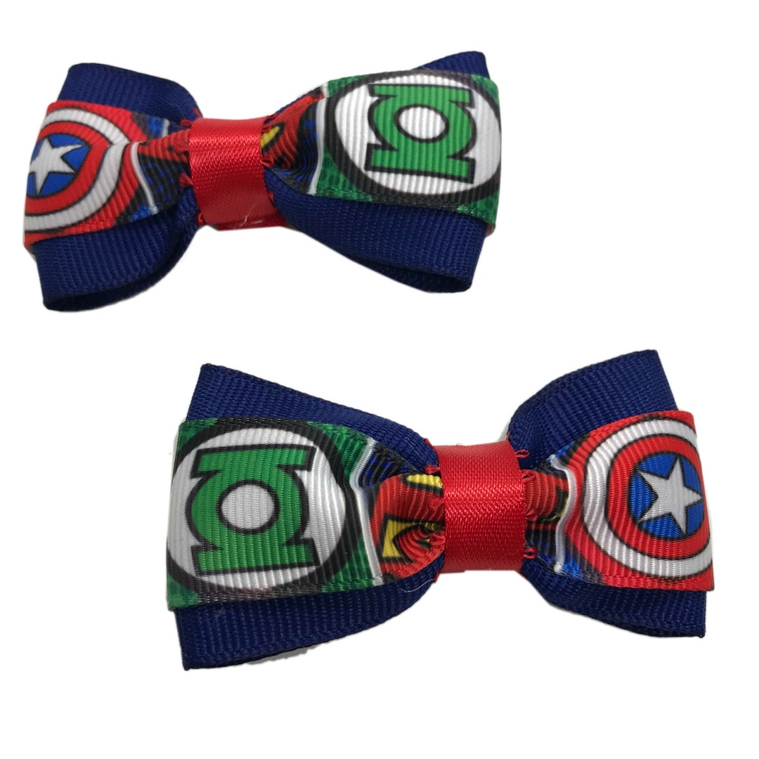 Superhero Bow, Super Hero Bow Set, Hair Bows for Girls, Little Girl ...