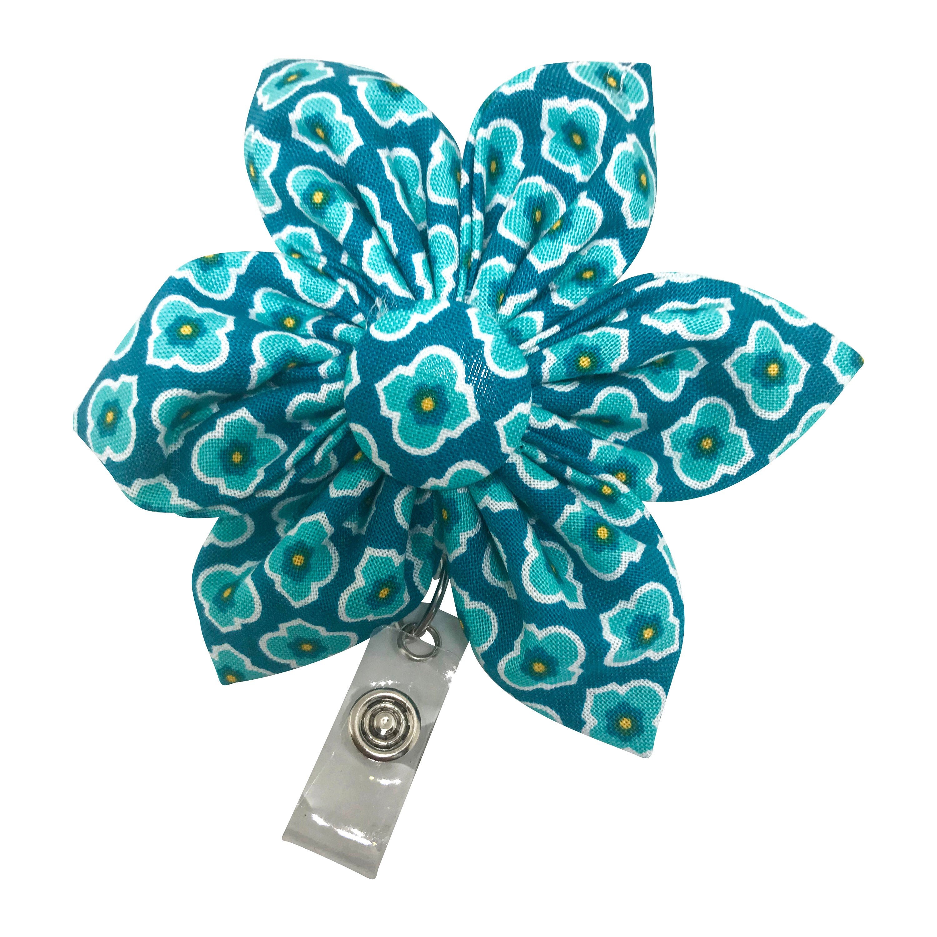 Retractable Flower Name Badge Reel ID Holder - Etsy