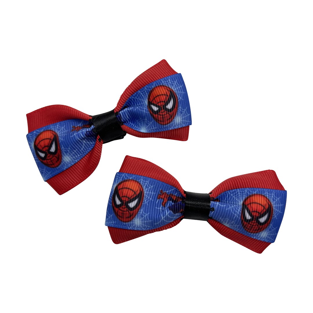 Superhero Bow, Spiderman Bow Set, Hair Bows for Girls, Little Girl Bows ...