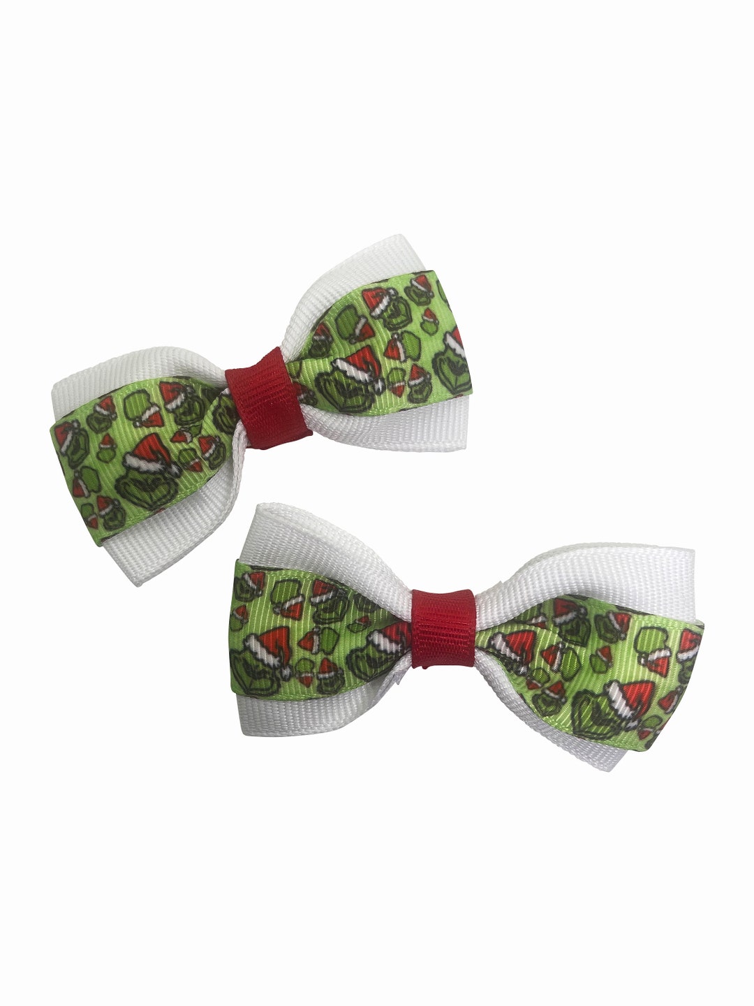 Grinch Holiday Christmas Pigtail Bow Set, Hair Bows for Girls, Little ...