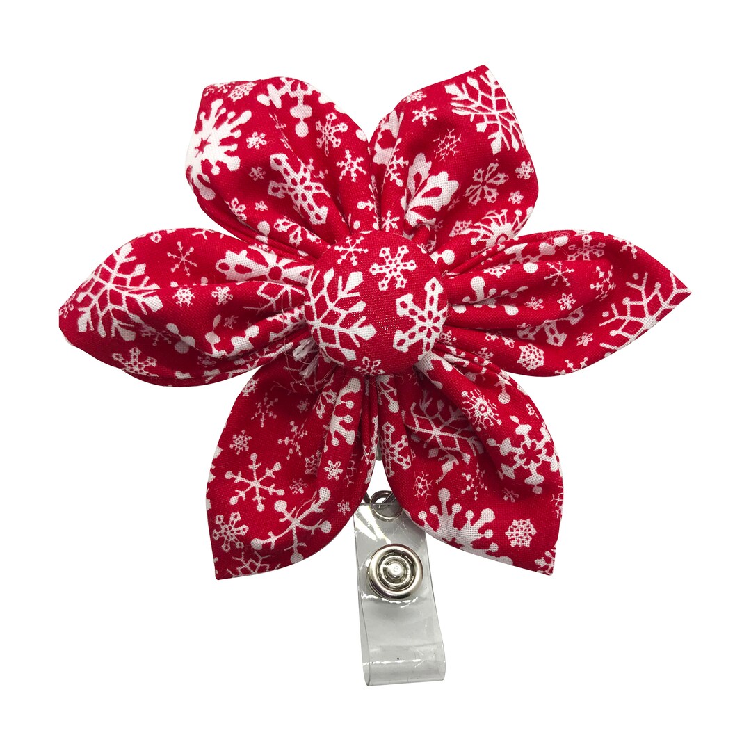 Retractable Flower Name Badge Reel ID Holder - Etsy