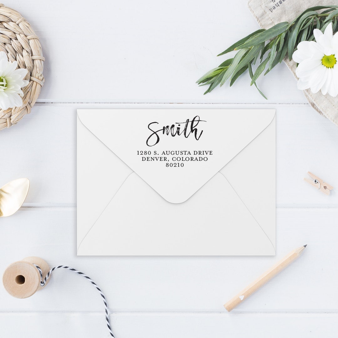 Simple & Modern Custom Return Address Stamp - Etsy