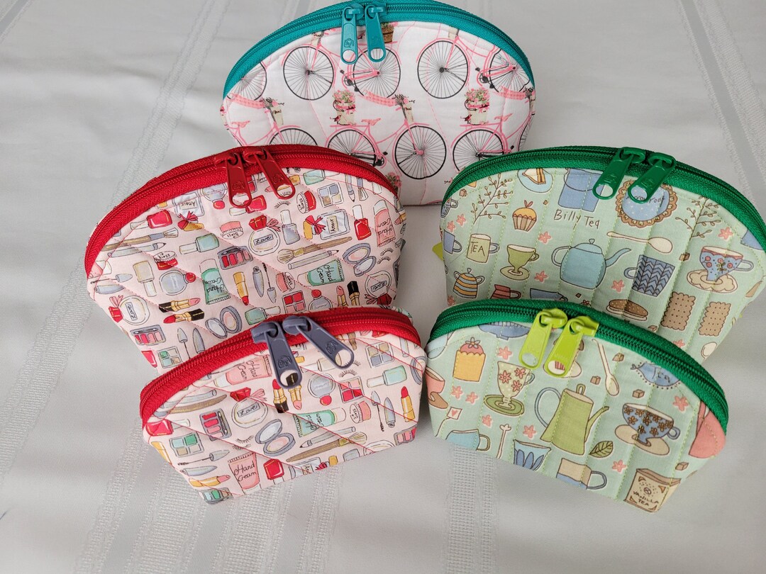 Cosmetic Bag, Clam Shell Bag, Small Bag, Quilted Bag, Toiletry Bag ...