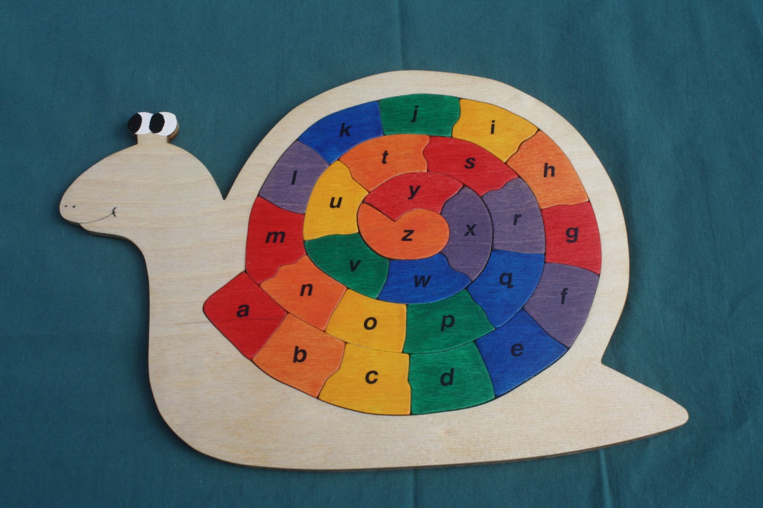 Alphabet Snail Jigsaw - Etsy