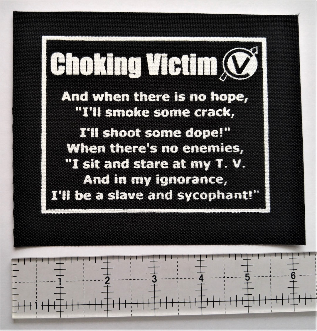 CHOKING VICTIM Patch - Anarcho Punk Crust Ska Leftover Crack Star ...