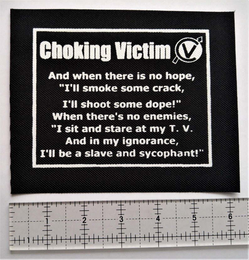 CHOKING VICTIM Patch Anarcho Punk Crust Ska Leftover Crack - Etsy
