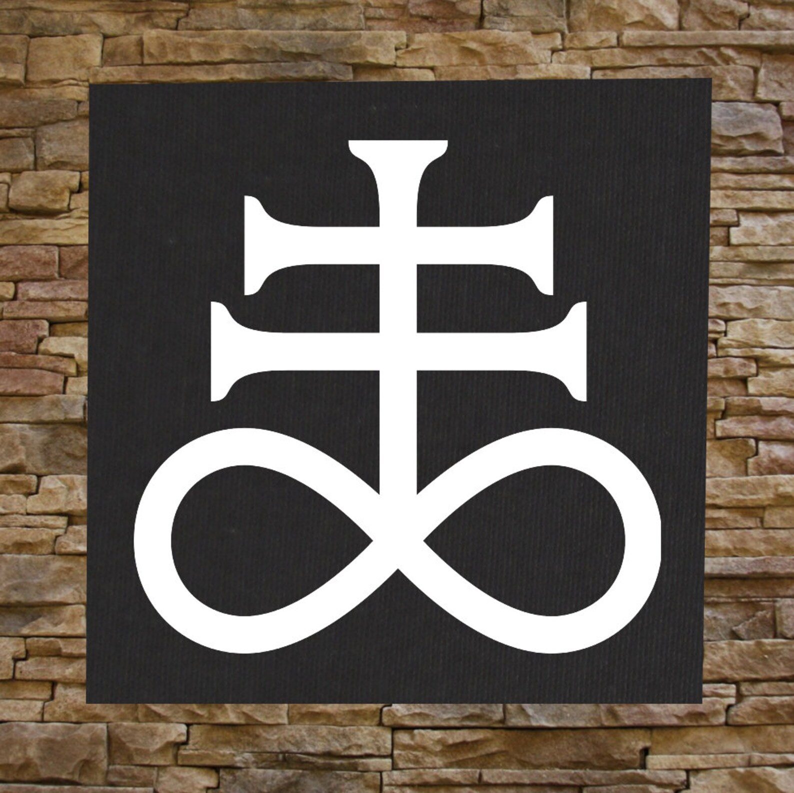 Leviathan Cross Canvas Print / BACK Patch Satanic Pentagram - Etsy