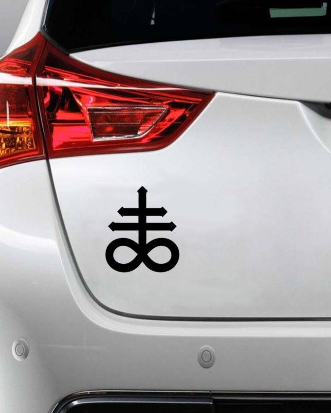 Leviathan Cross Die Cut Vinyl Sticker - Pentagram Decal Satanic Occult ...