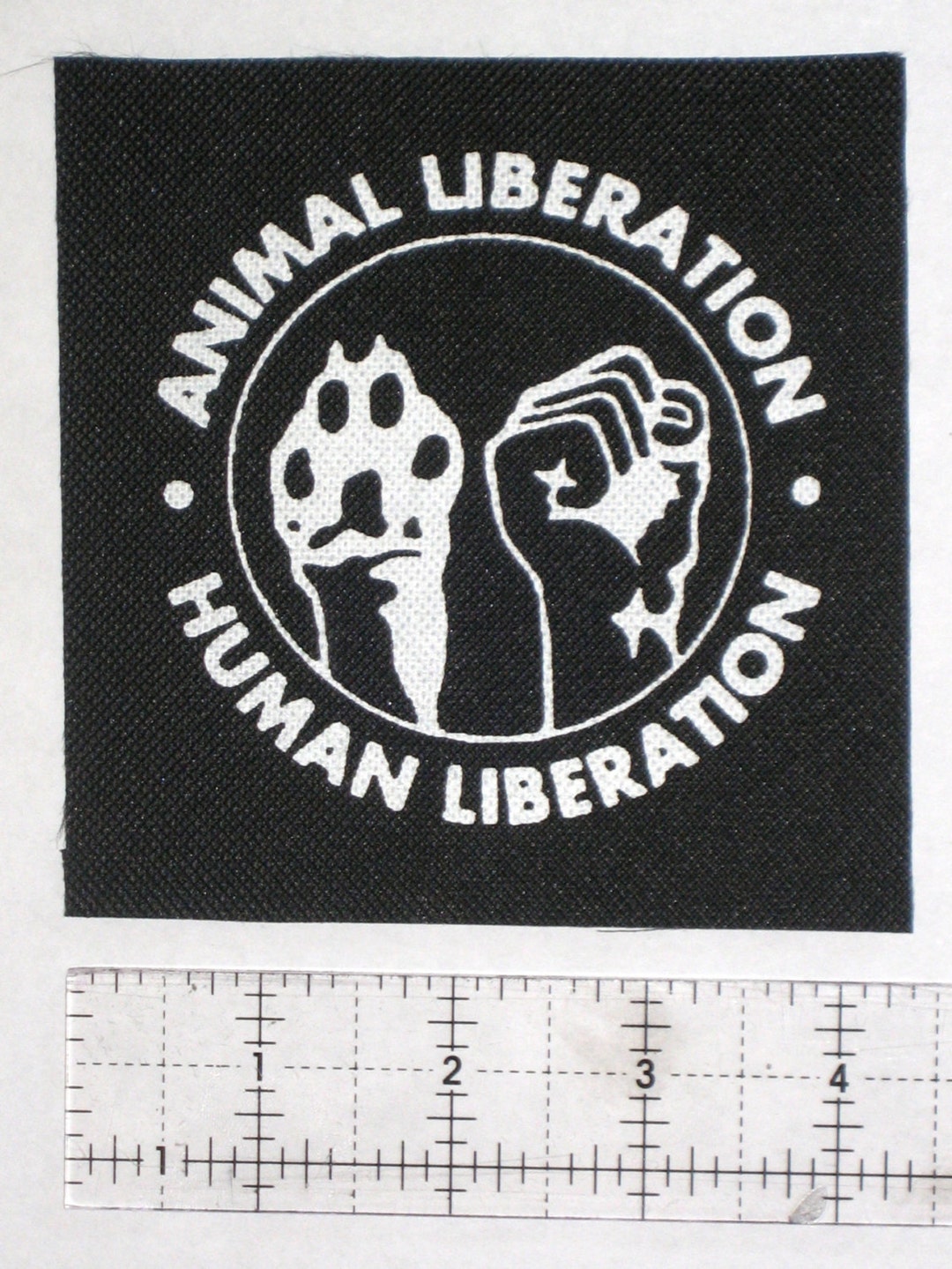 Human Animal Liberation Front Patch Punk Anarchy Anti Government Earth ...